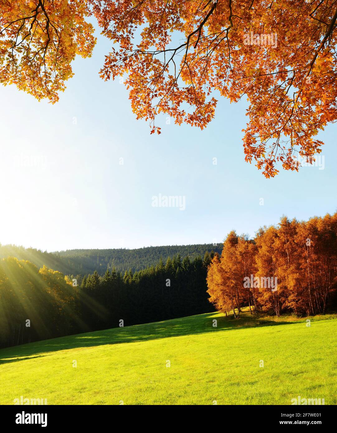 Beautiful autumn landscape in czech hi-res stock photography and images ...