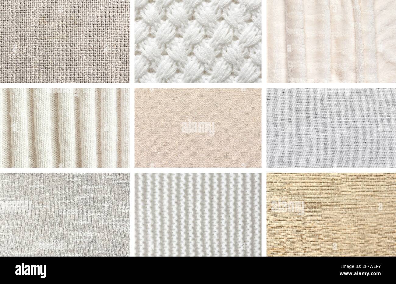 Different fabric textures, top view Stock Photo - Alamy