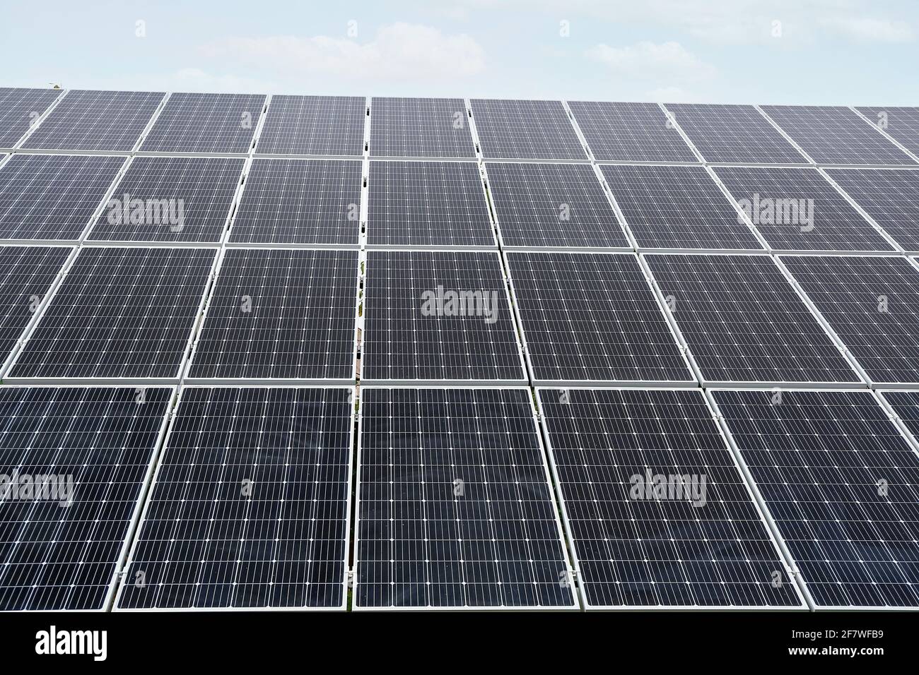 View of solar panels outdoors Stock Photo - Alamy