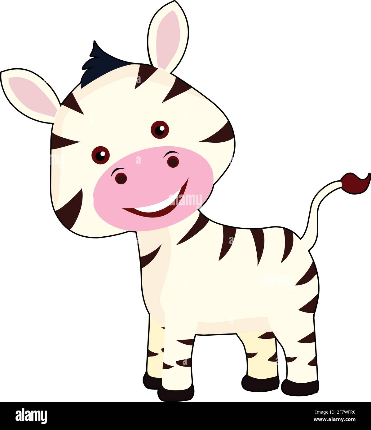 Cute cartoon zebra vector illustration Stock Vector Image & Art - Alamy