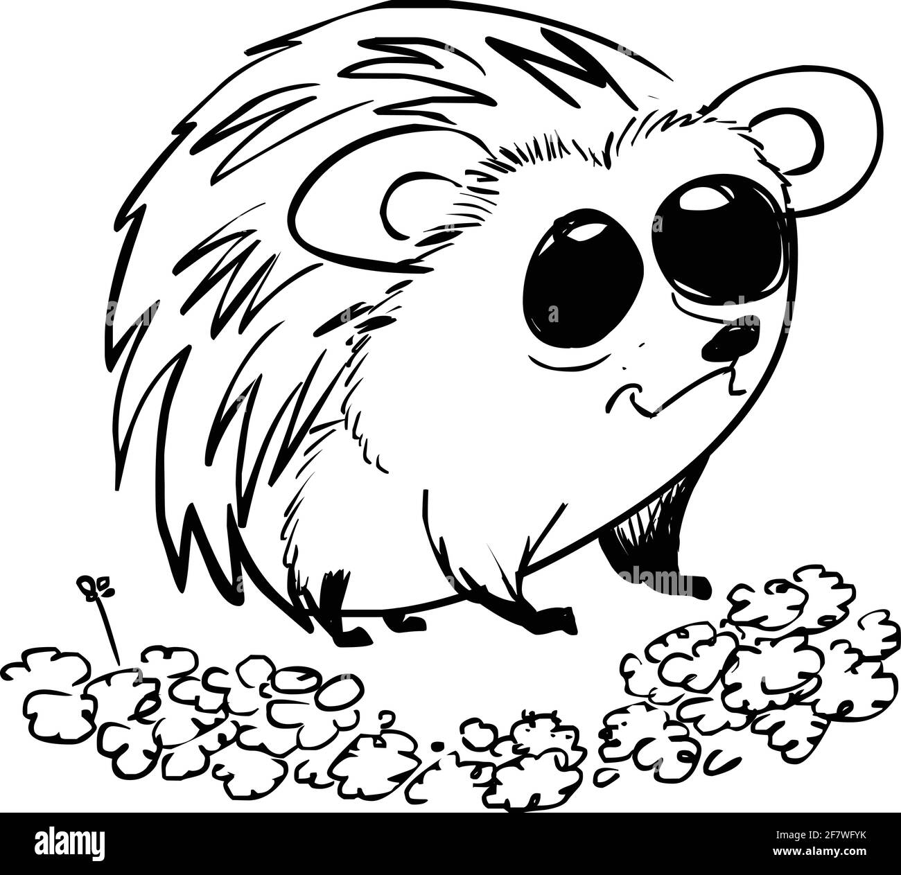 Hedgehog hand drawn illustration vector isolated Stock Vector Image ...