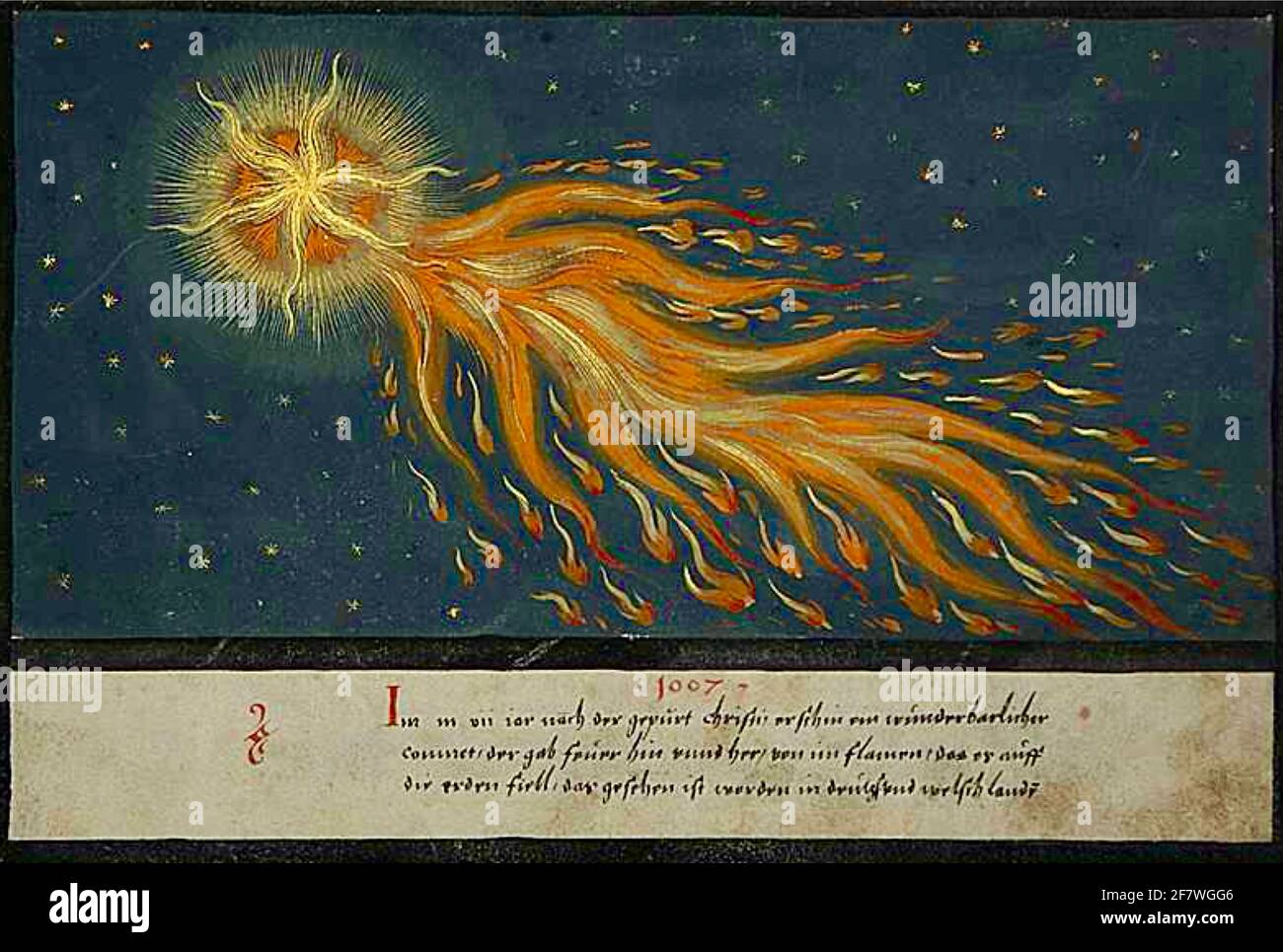 Comet from The Book of Miracles Stock Photo - Alamy