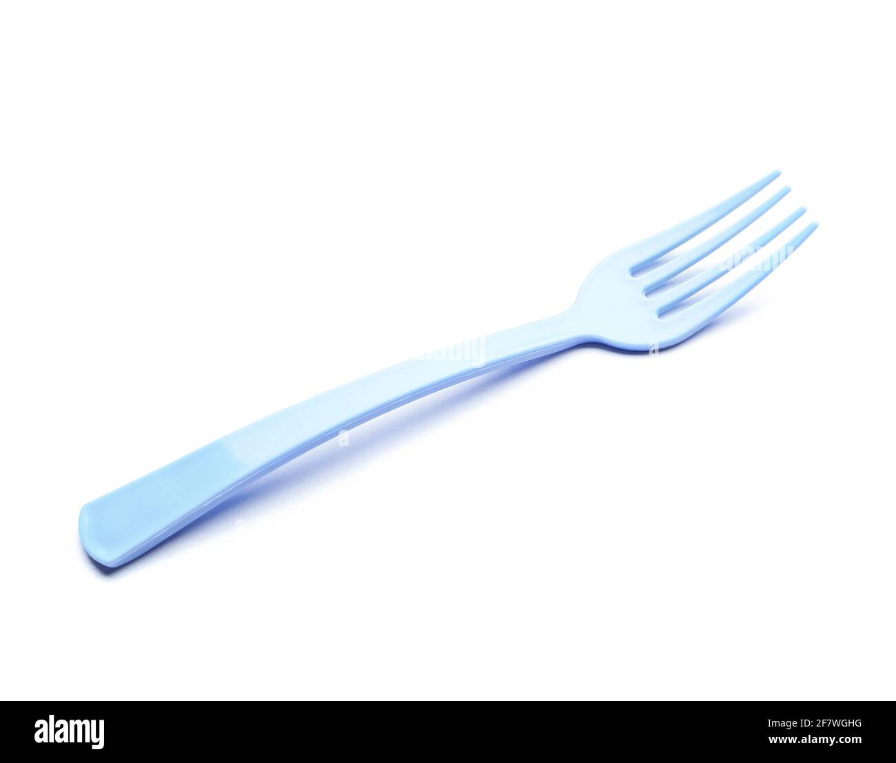 Plastic fork on white background Stock Photo - Alamy