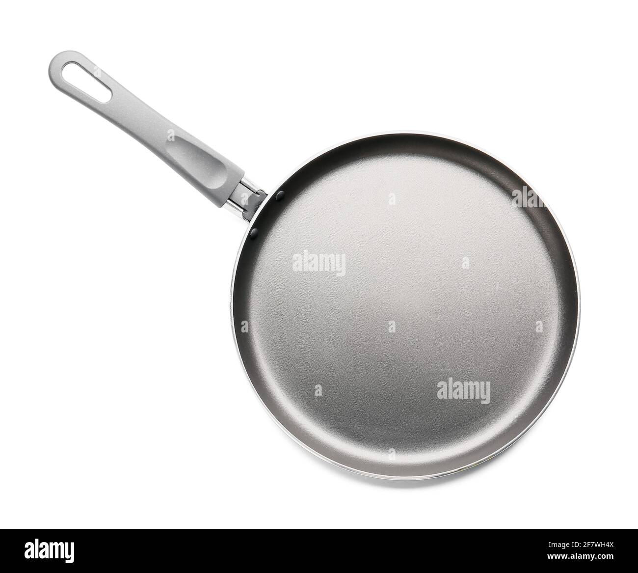 Frying pan on white background Stock Photo - Alamy