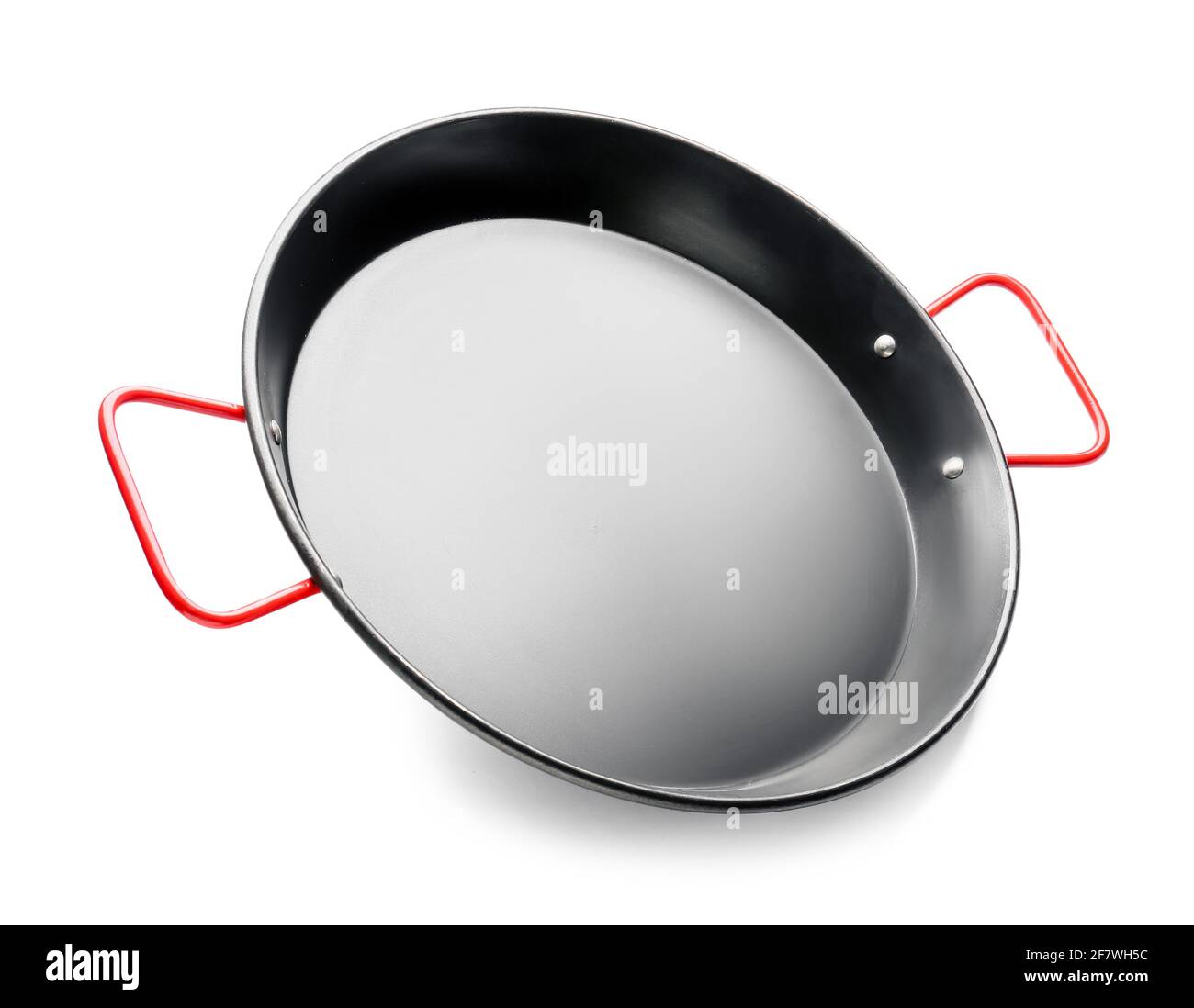 Frying pan on white background Stock Photo - Alamy
