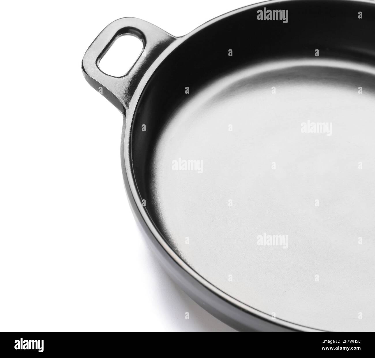 Frying pan on white background Stock Photo - Alamy