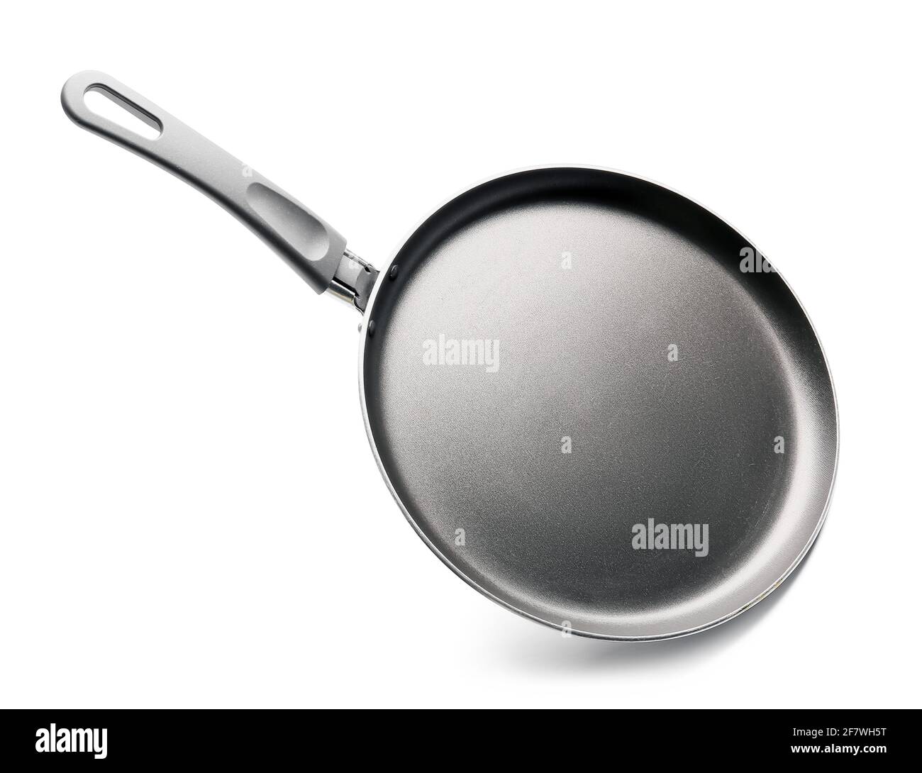 Frying pan on white background Stock Photo - Alamy