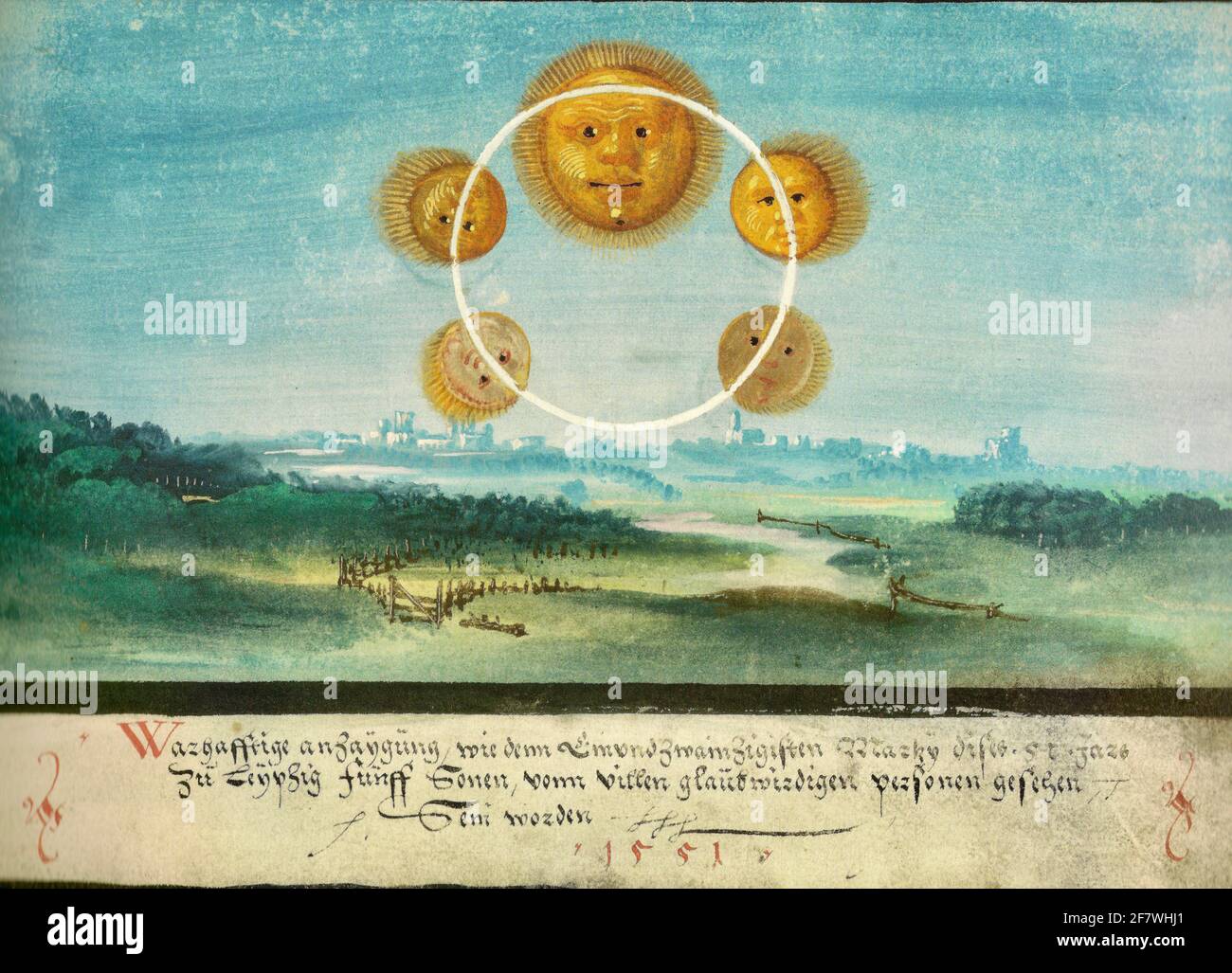 Five Suns from the Book of Miracles - Folio 169 Stock Photo - Alamy