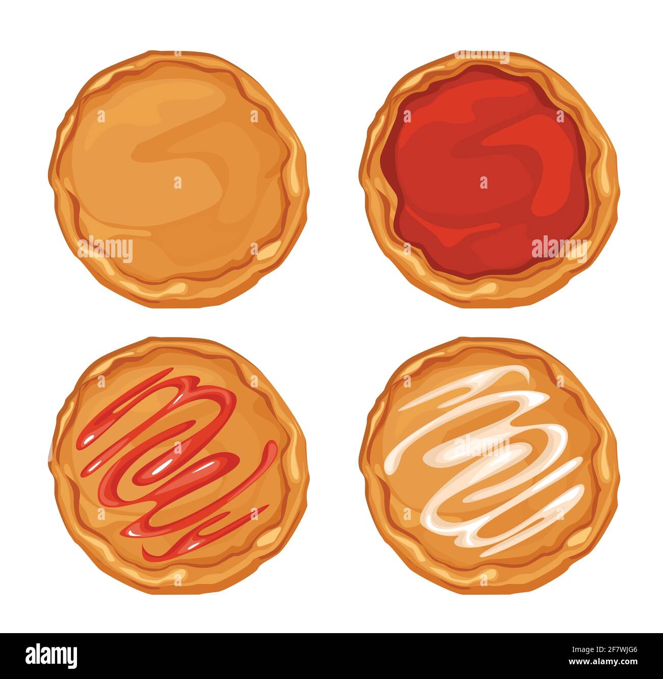 Raw cheese pizza Stock Vector Images - Alamy