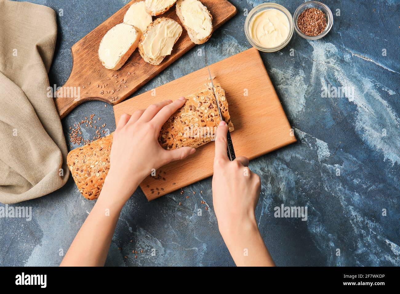 Cutting flax hi-res stock photography and images - Alamy