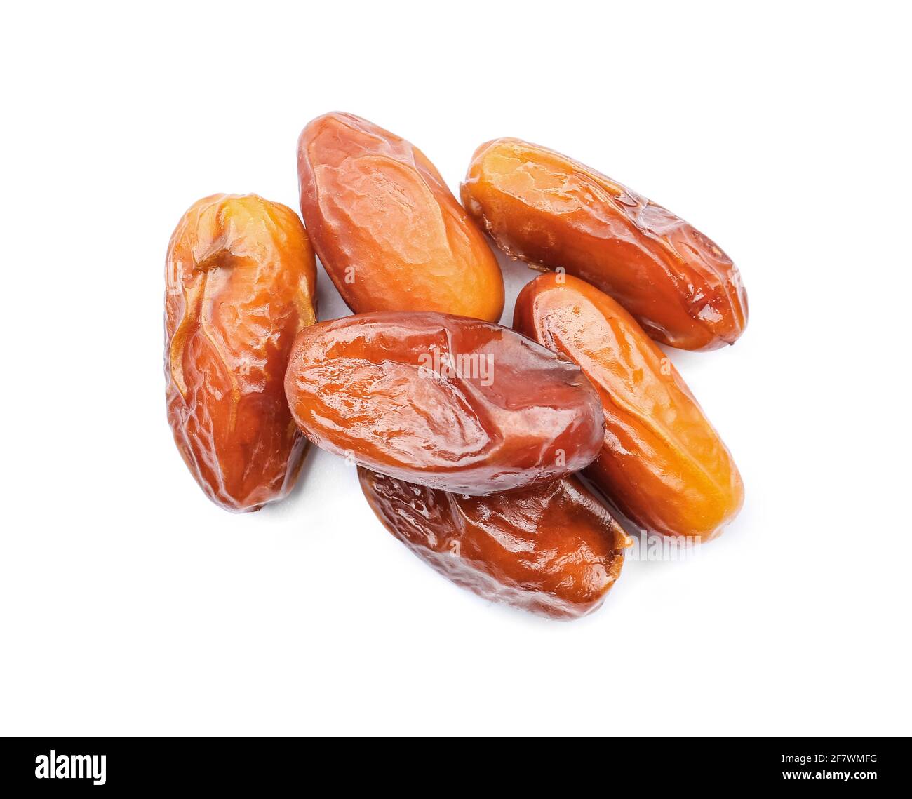 Sweet dried dates on white background Stock Photo - Alamy