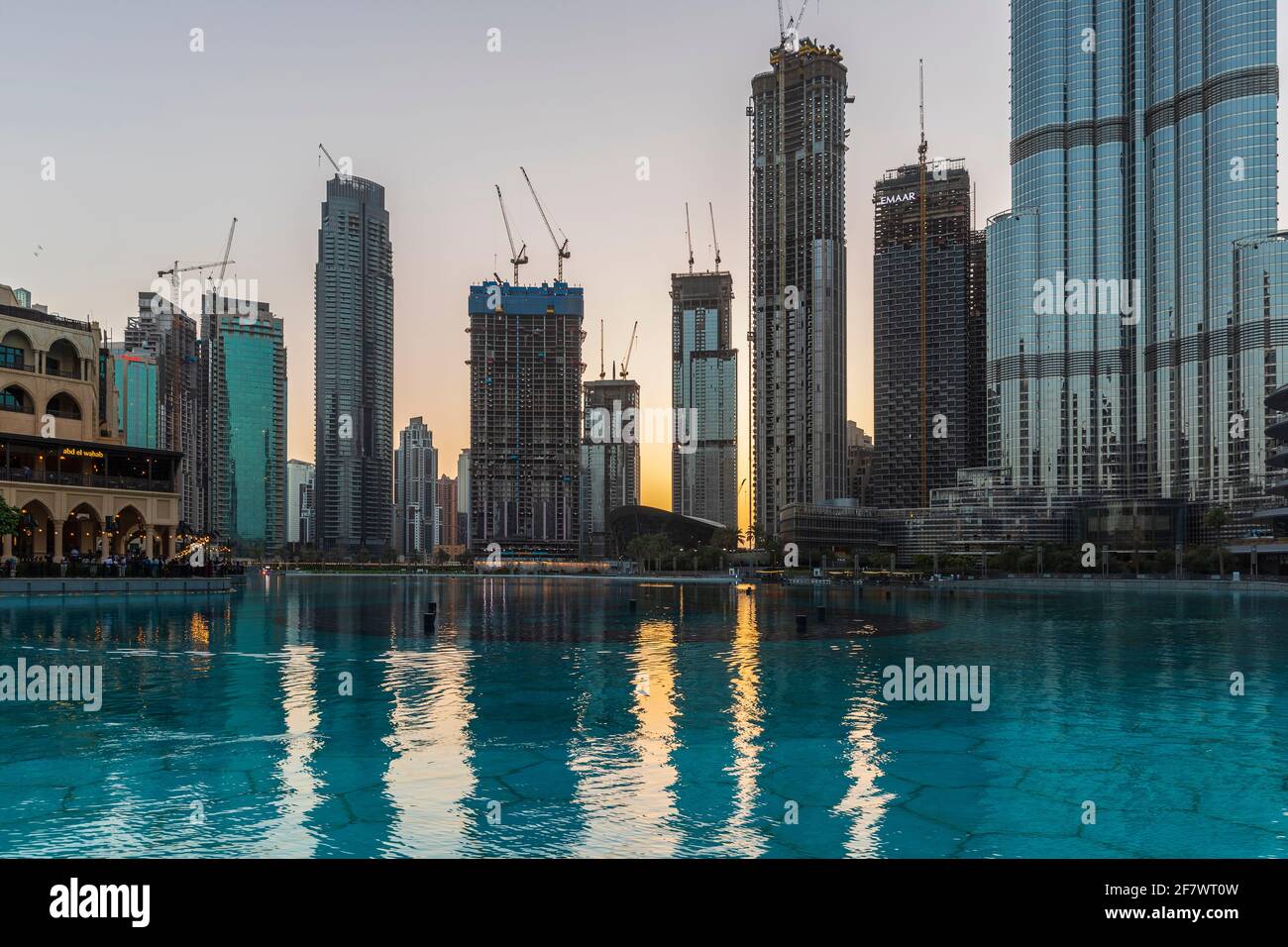 Dubai, UAE - March 04, 2021: Dubai Fountain Show Venue Stock Photo - Alamy