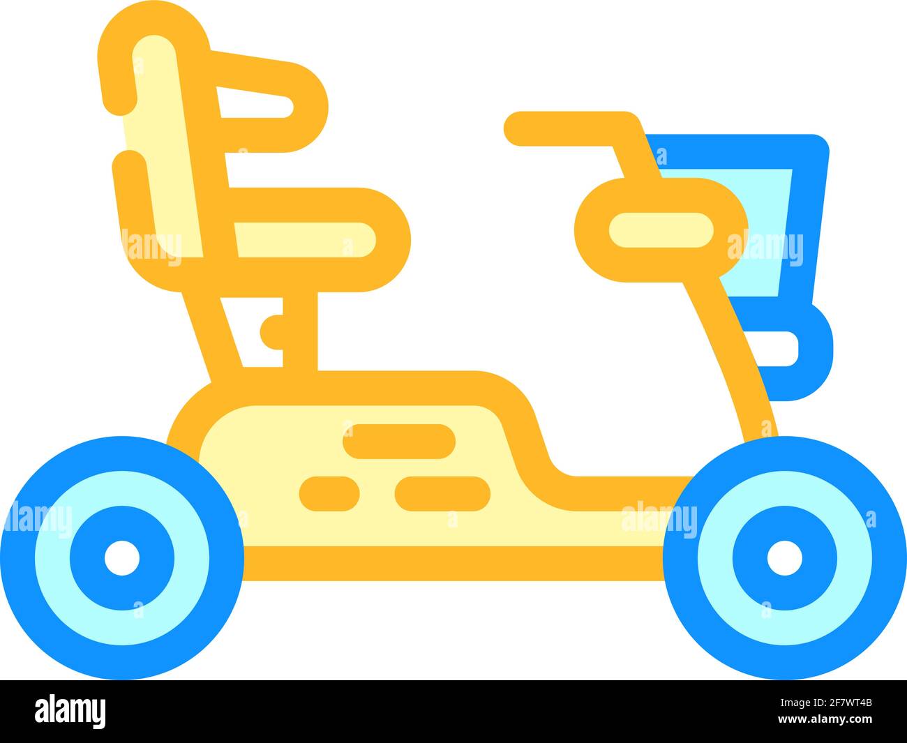 electric scooter for disabled people color icon vector illustration ...
