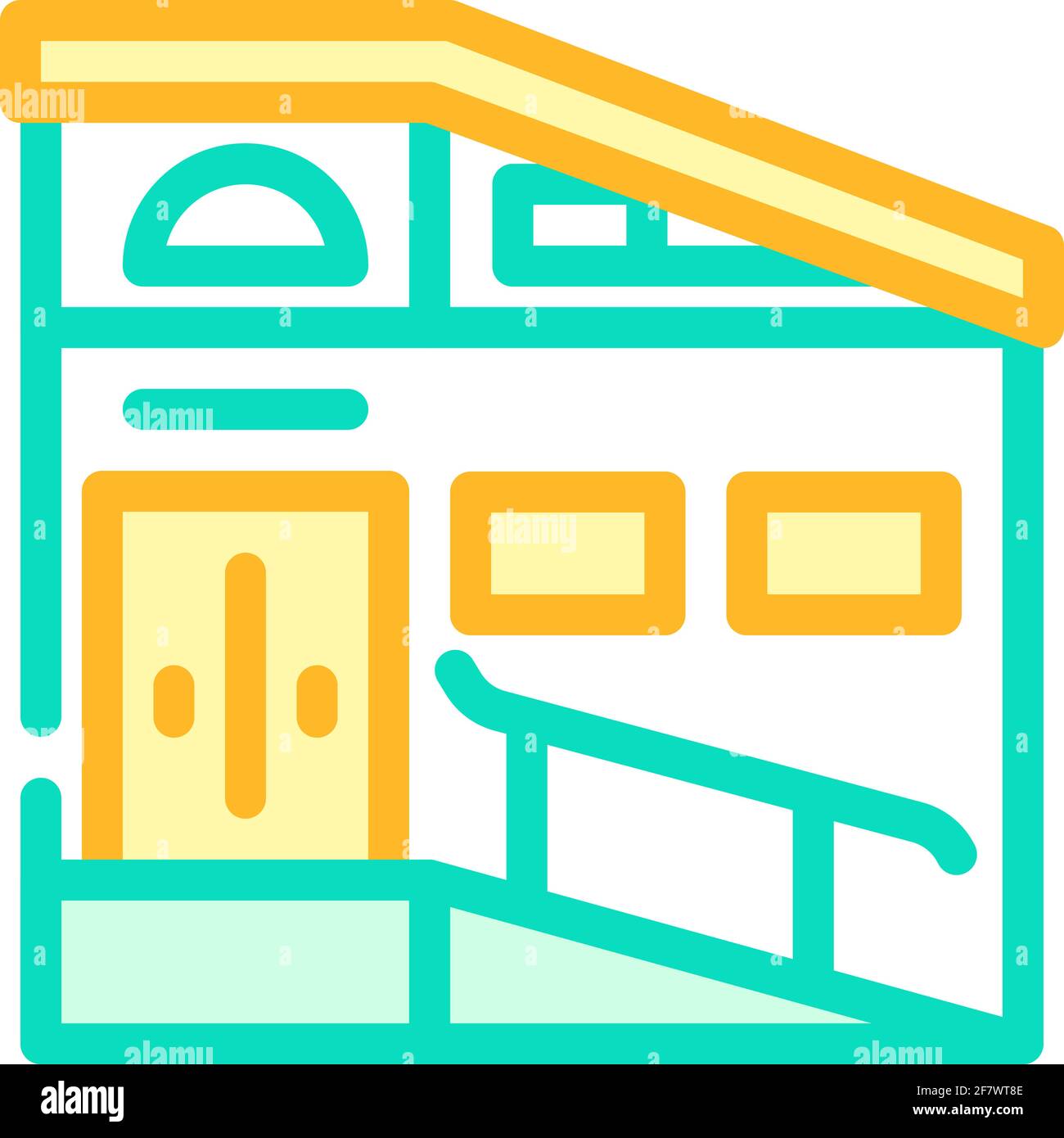 building ramp color icon vector illustration color Stock Vector Image ...