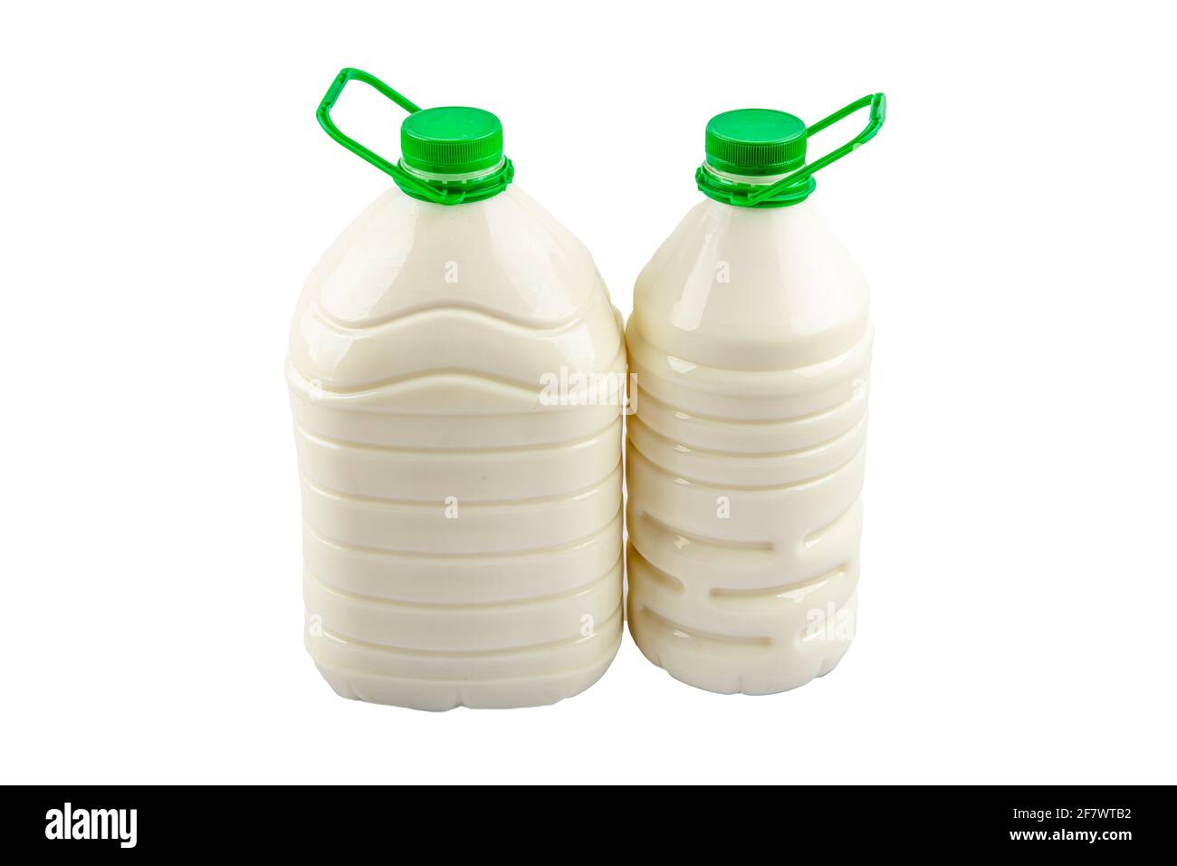 Daily milk. Milk plastic bottle isolated on white Stock Photo - Alamy
