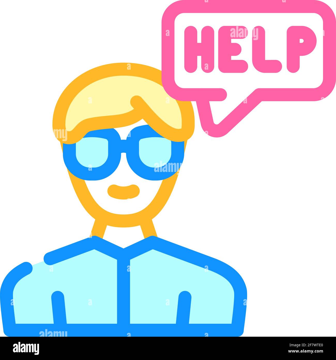 call for help color icon vector illustration Stock Vector Image & Art ...