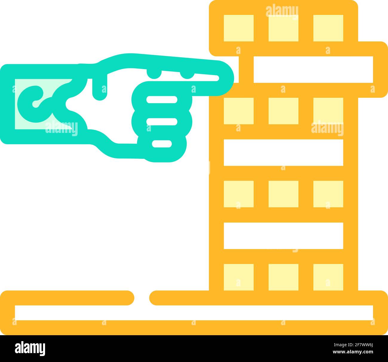 development of fine motor skills of inclusive life color icon vector ...