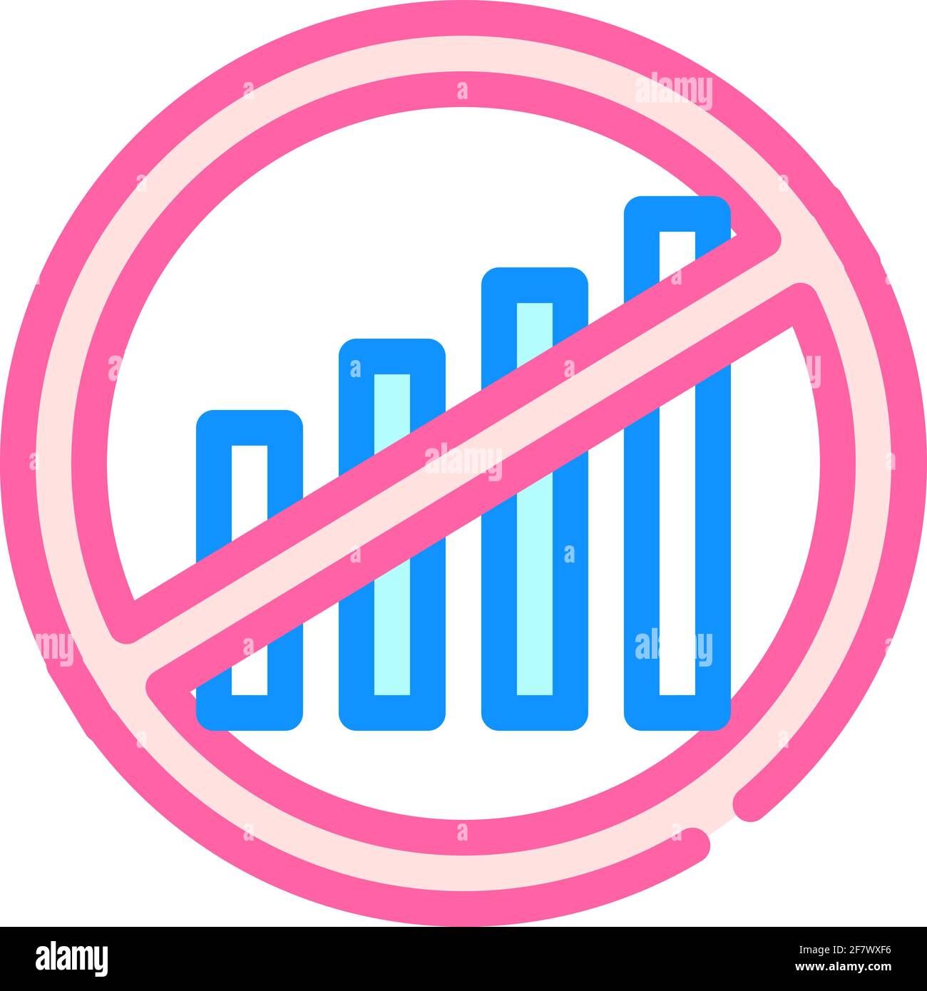 disconnection of mobile communication protest meeting color icon vector ...