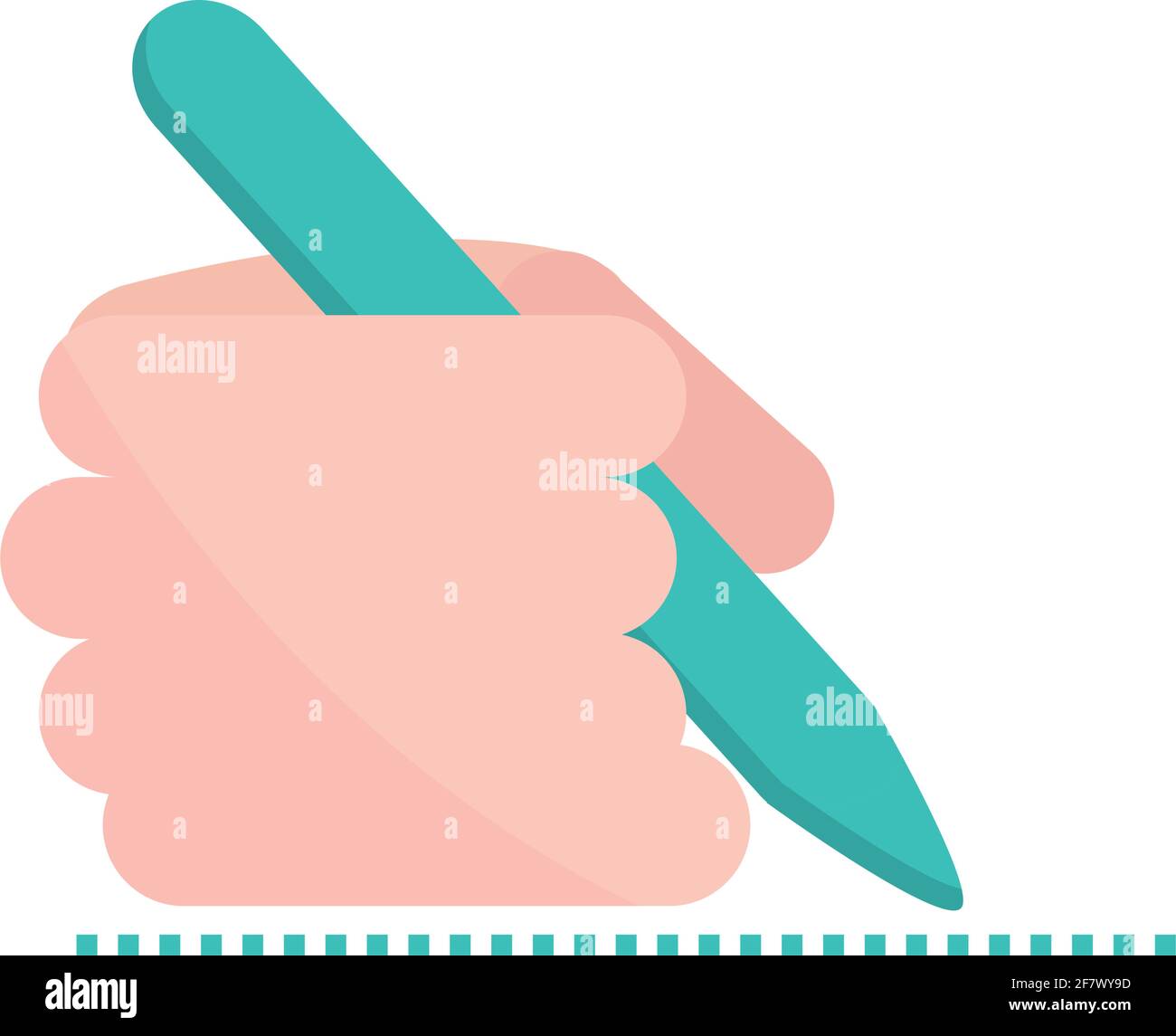 hand with pen signature concept Stock Vector Image & Art - Alamy