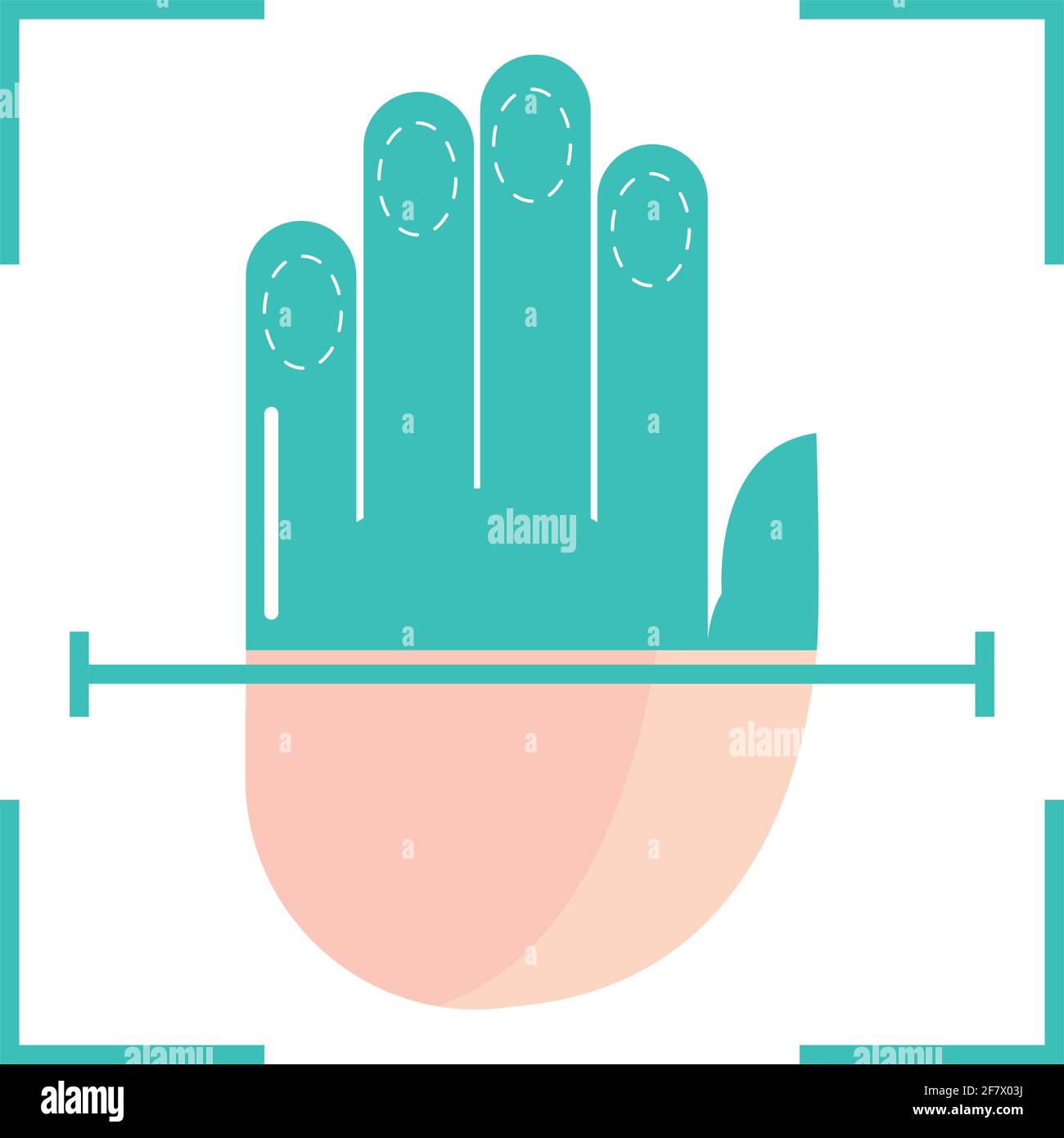 biometric verification hand scanning isolated Stock Vector Image & Art ...
