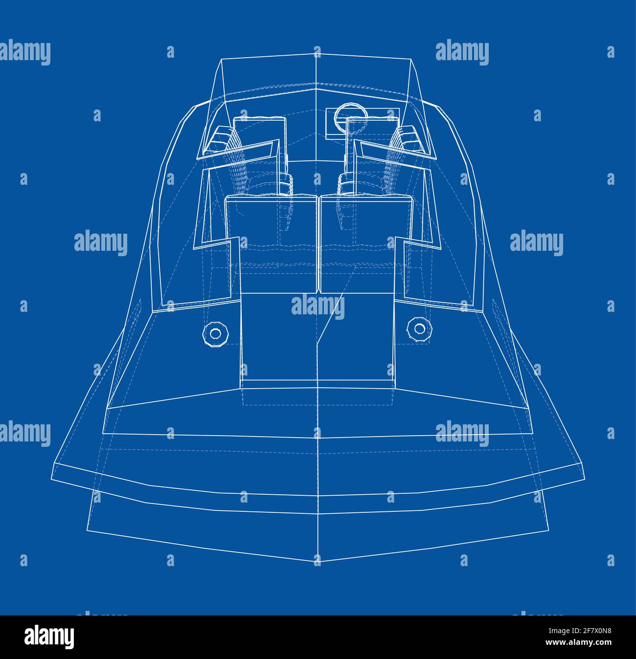 Modern boat with seats. Vector Stock Vector Image & Art - Alamy
