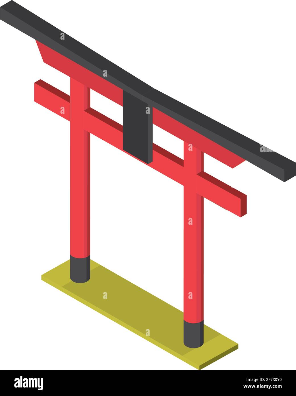 chinese gate traditional isometric isolated Stock Vector Image & Art ...