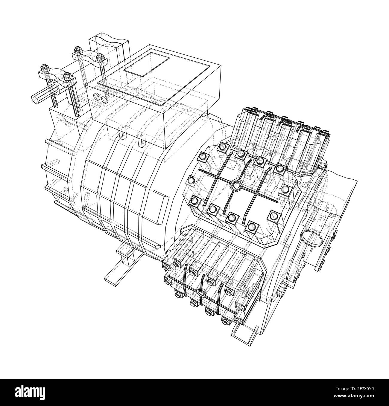 Air conditioning compressor. Vector Stock Vector Image & Art - Alamy