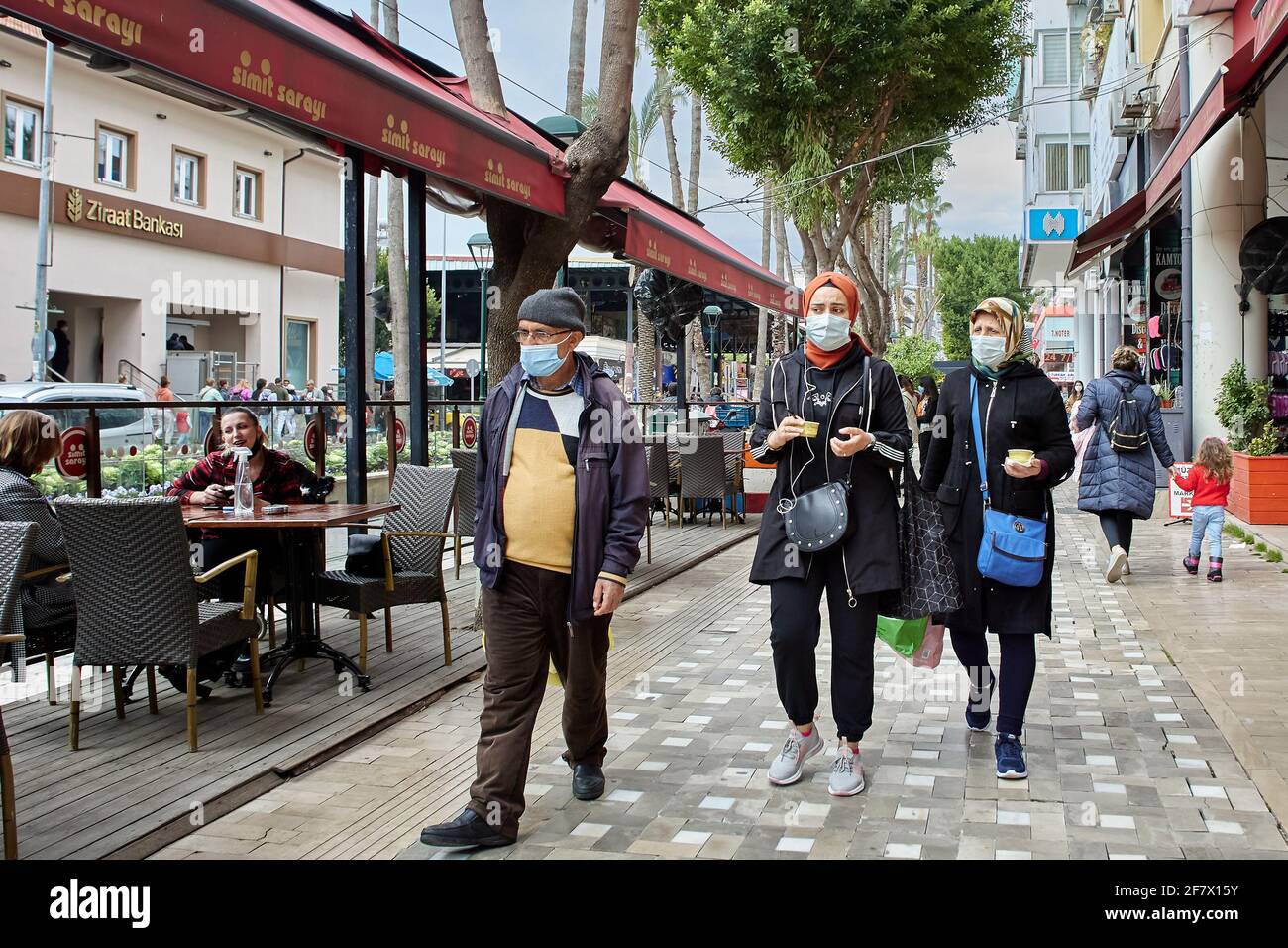 Face masks made mandatory in Antalya, Turkey Stock Photo - Alamy