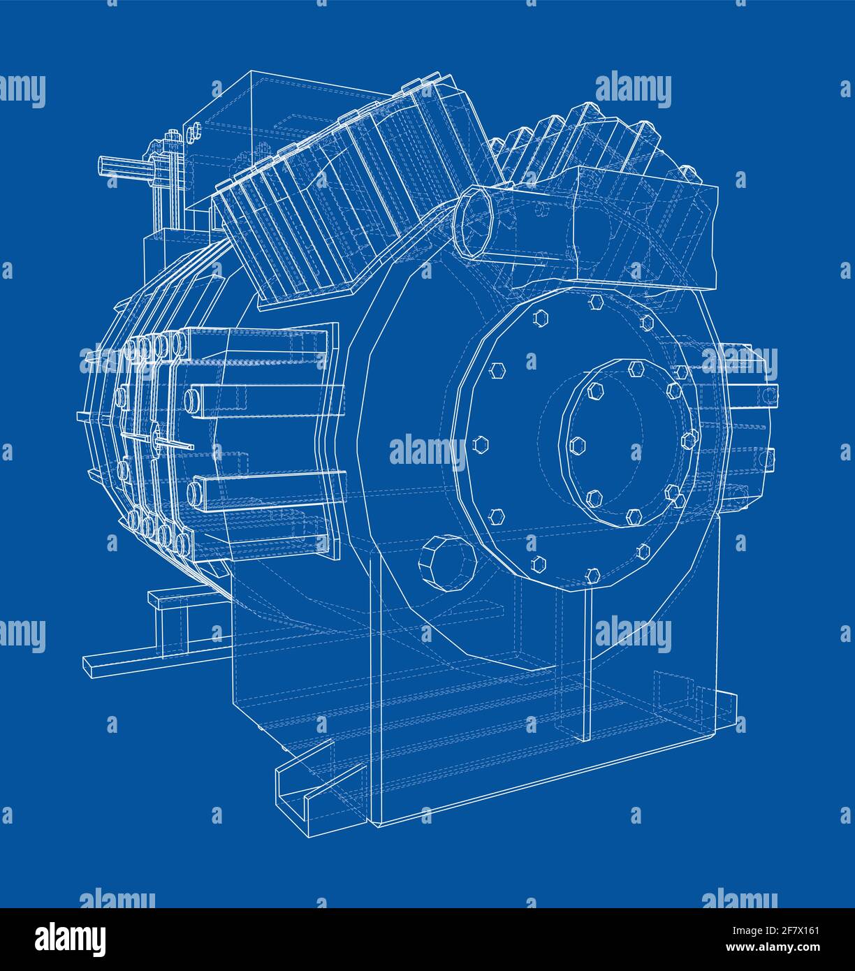 Air conditioning compressor. Vector Stock Vector Image & Art - Alamy