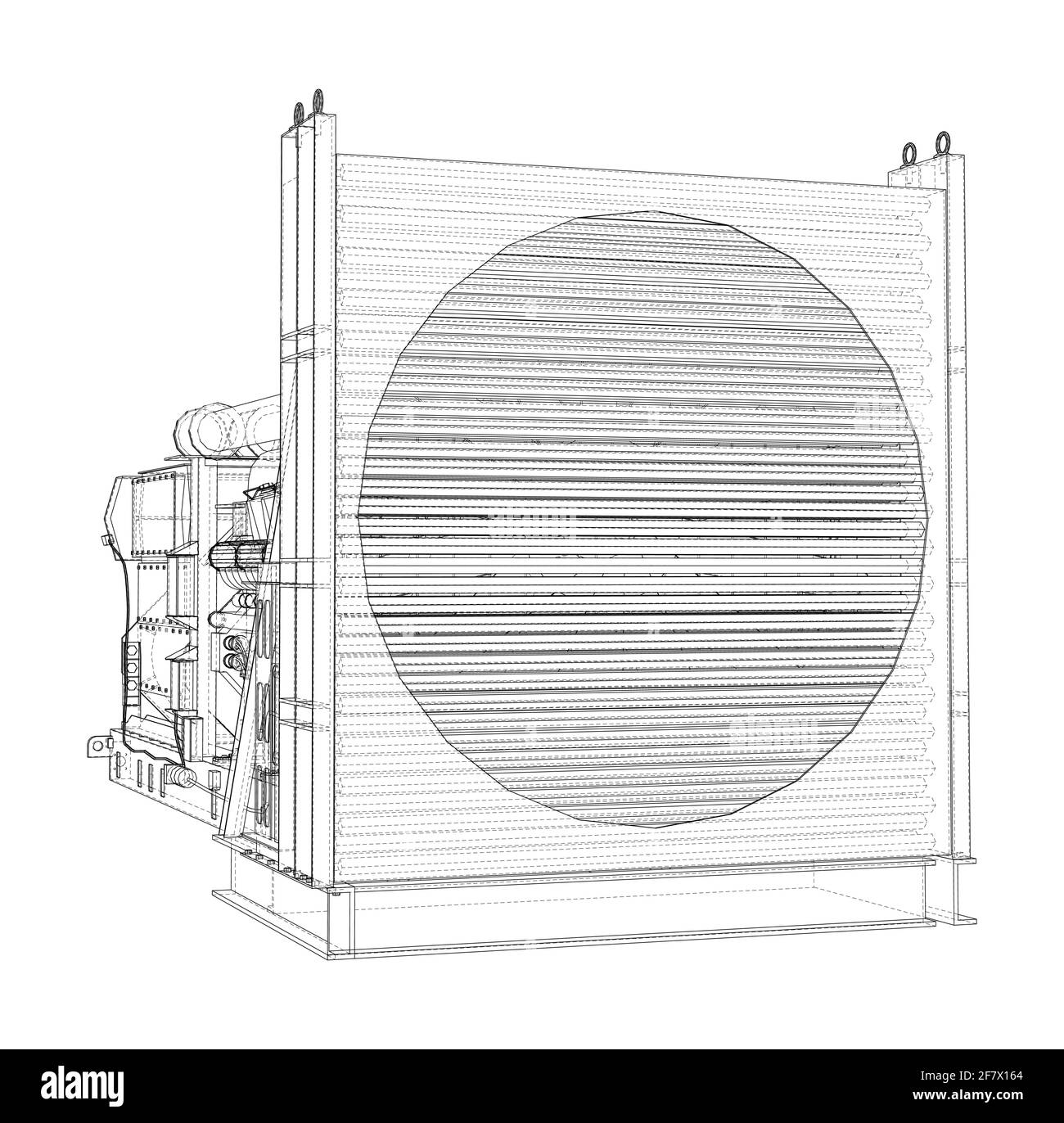 Large industrial diesel generator. Vector Stock Vector Image & Art - Alamy