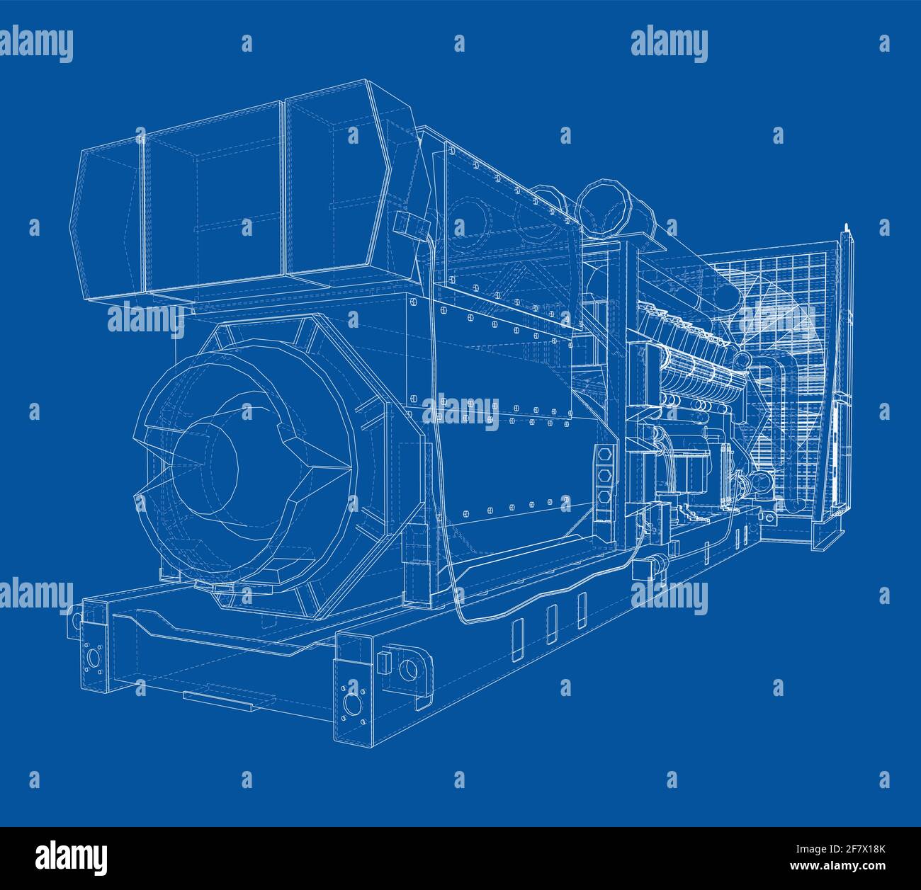 Large industrial diesel generator. Vector Stock Vector Image & Art - Alamy