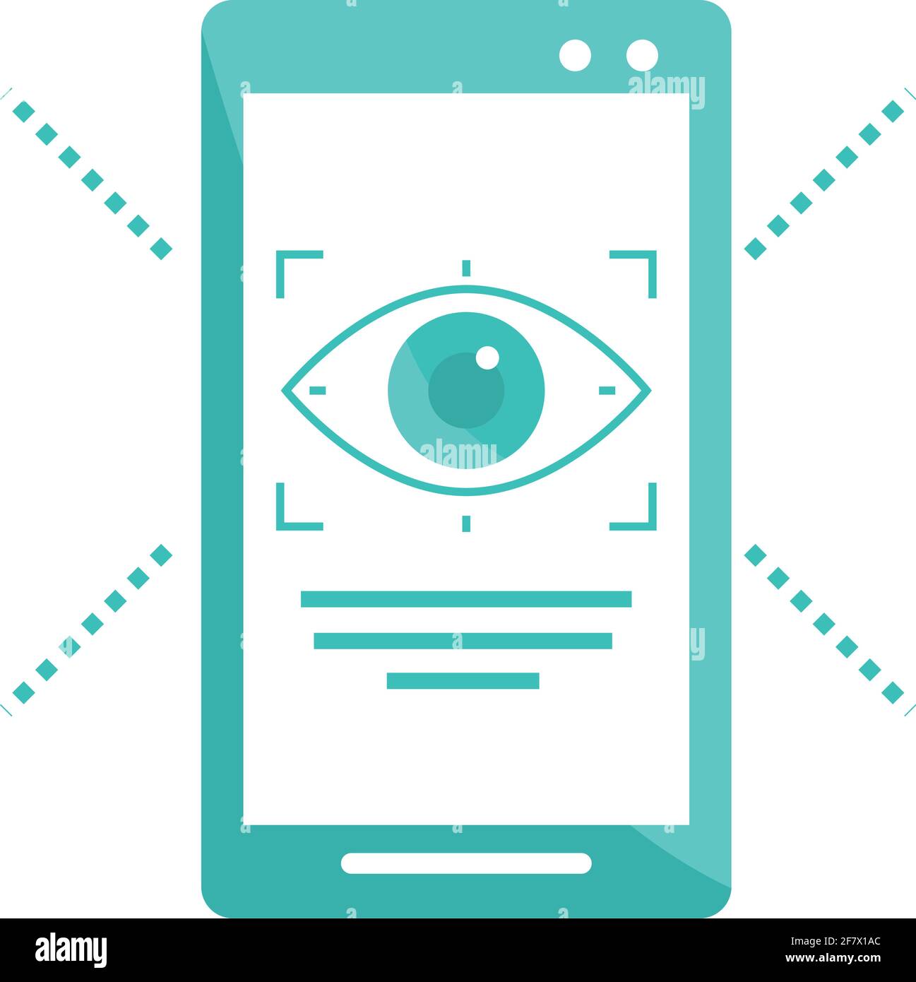 biometric eye scan verification smartphone Stock Vector Image & Art - Alamy