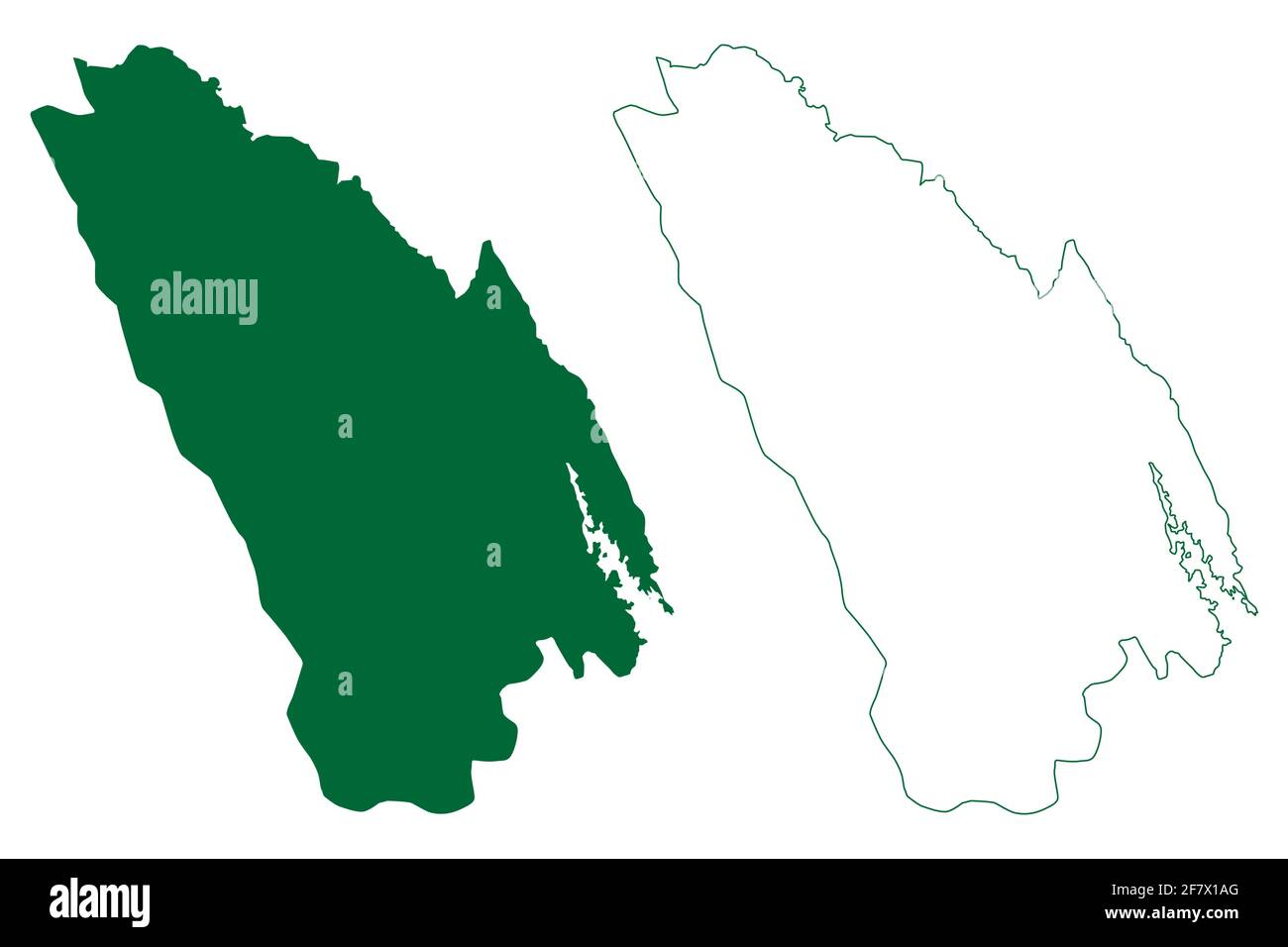 Una district (Himachal Pradesh State, Republic of India) map vector ...