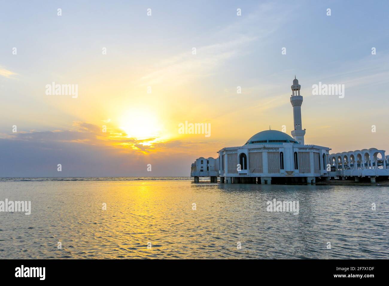Al Rahma Mosque: The Floating Mosque In Jeddah, Saudi Arabia Stock ...