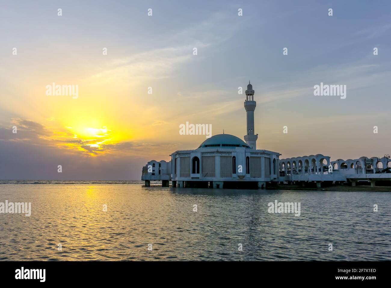 Al Rahma Mosque: The Floating Mosque In Jeddah, Saudi Arabia Stock ...