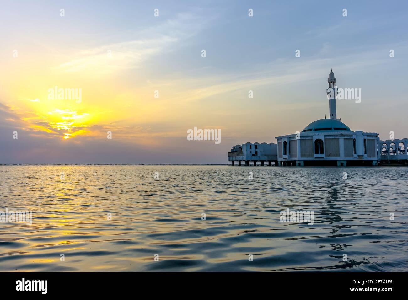 Al Rahma Mosque: The Floating Mosque In Jeddah, Saudi Arabia Stock ...