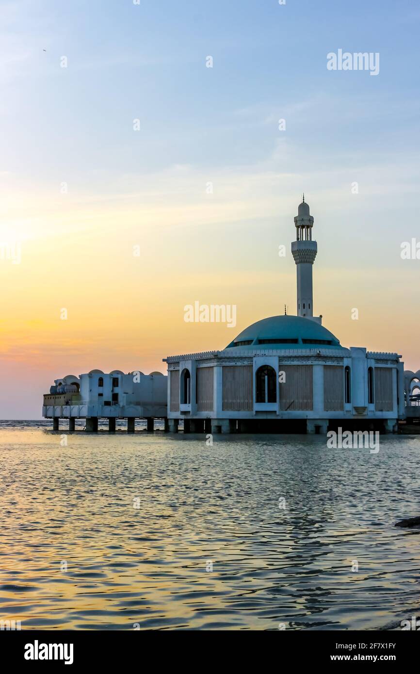 Al Rahma Mosque: The Floating Mosque In Jeddah, Saudi Arabia Stock ...