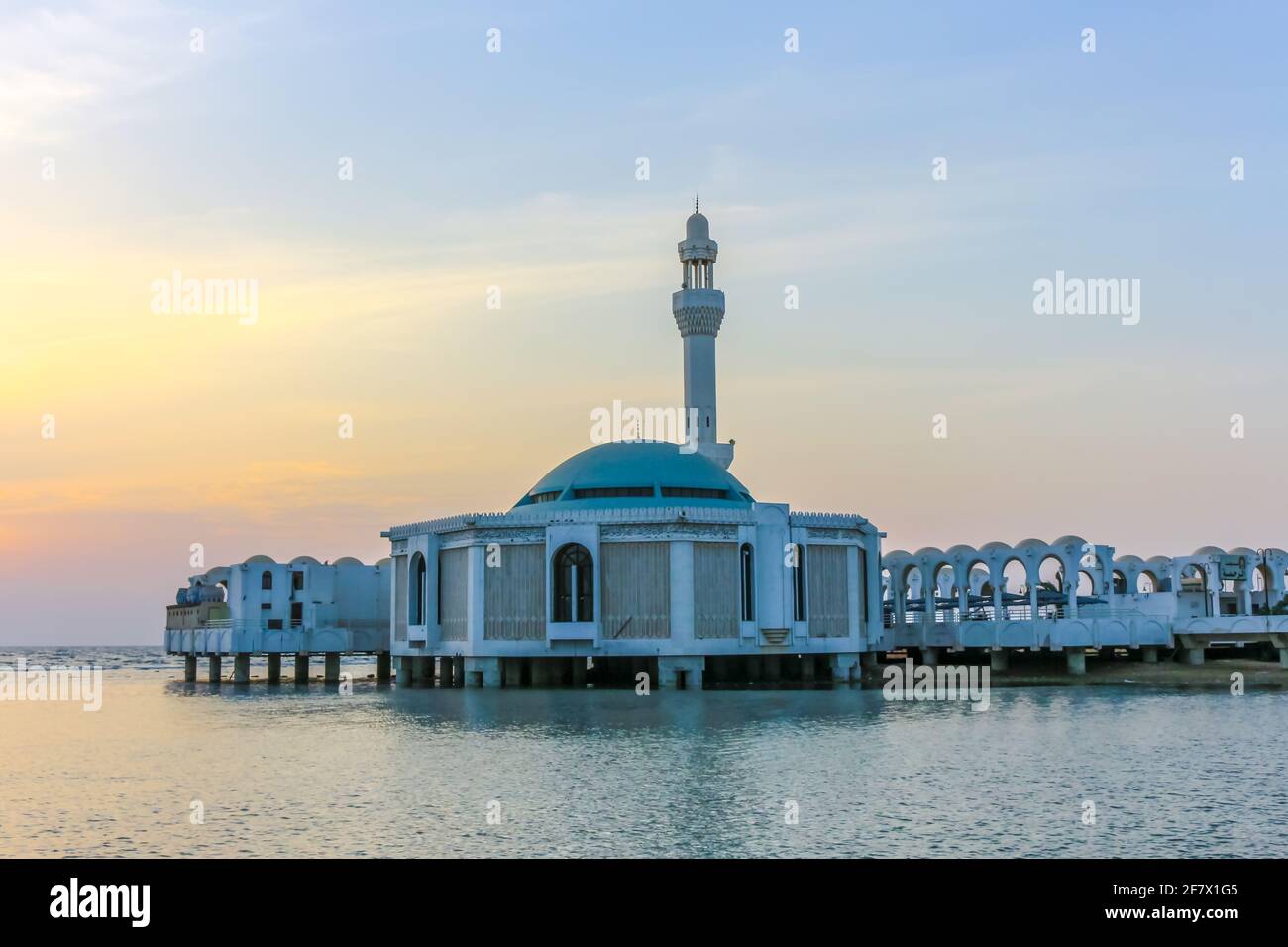 Al Rahma Mosque: The Floating Mosque In Jeddah, Saudi Arabia Stock ...
