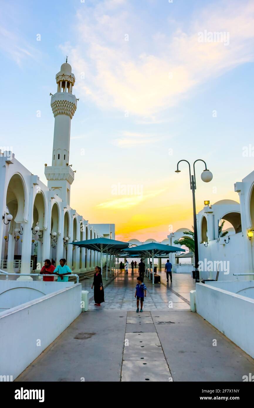Al Rahma Mosque: The Floating Mosque In Jeddah, Saudi Arabia Stock ...