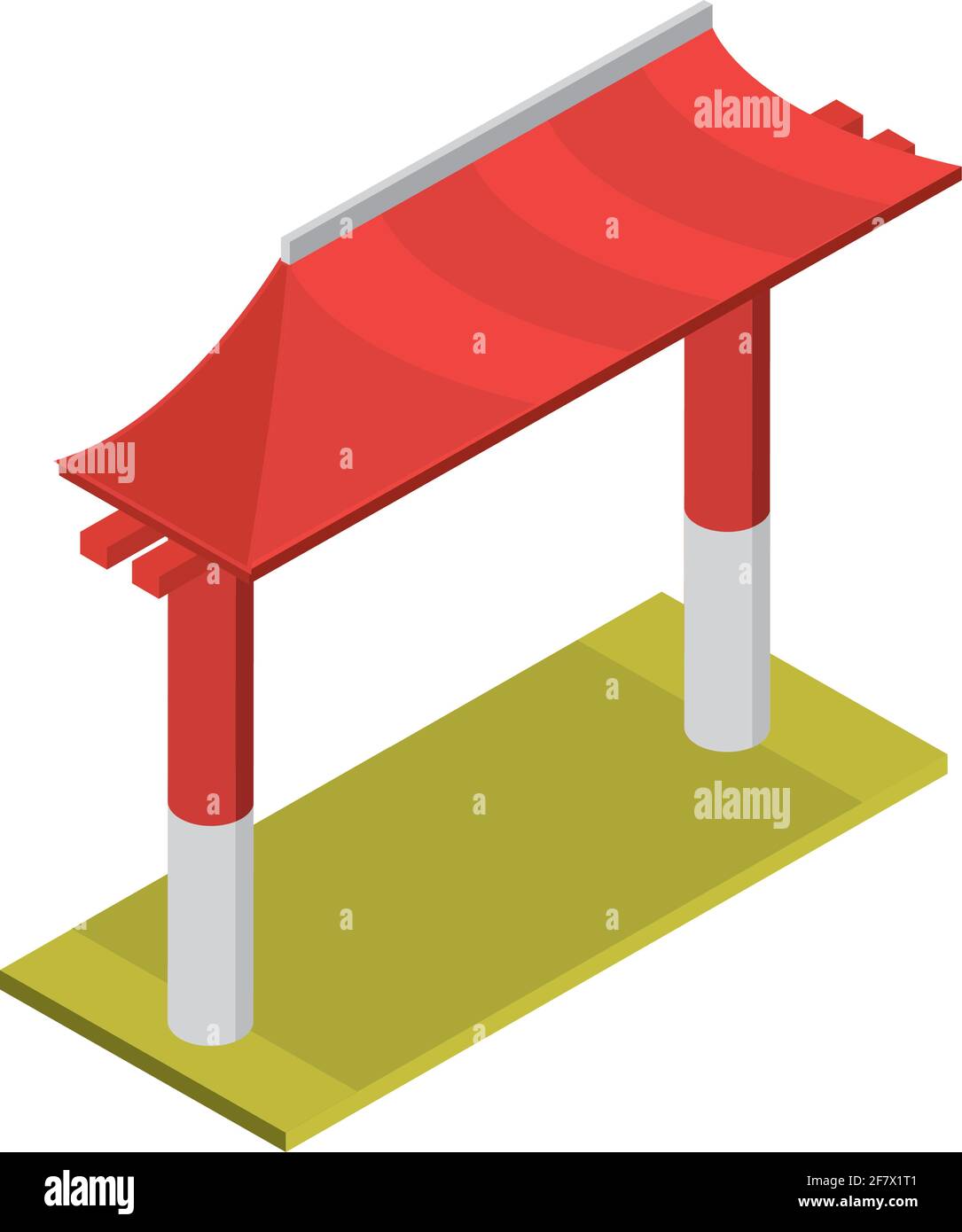 japanese gate isometric isolated style Stock Vector Image & Art - Alamy