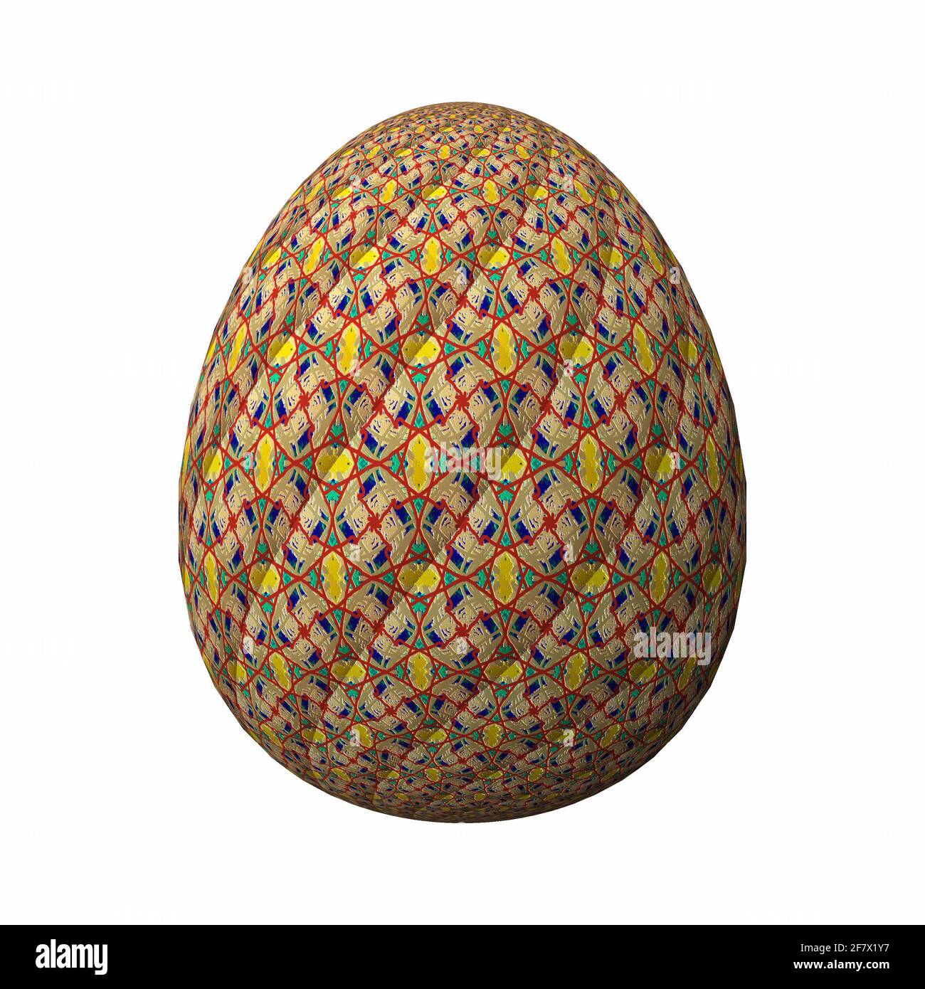Happy Easter, Artfully designed and colorful 3D easter egg, 3D ...