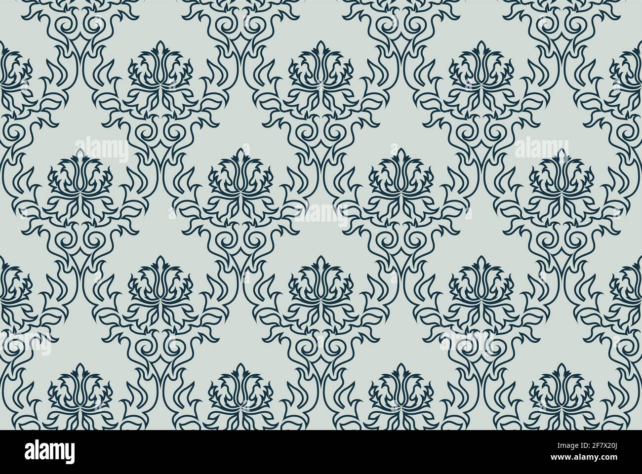 Damask seamless vector pattern. For easy making seamless pattern just ...