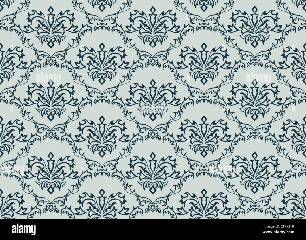 Damask seamless vector pattern. For easy making seamless pattern just ...