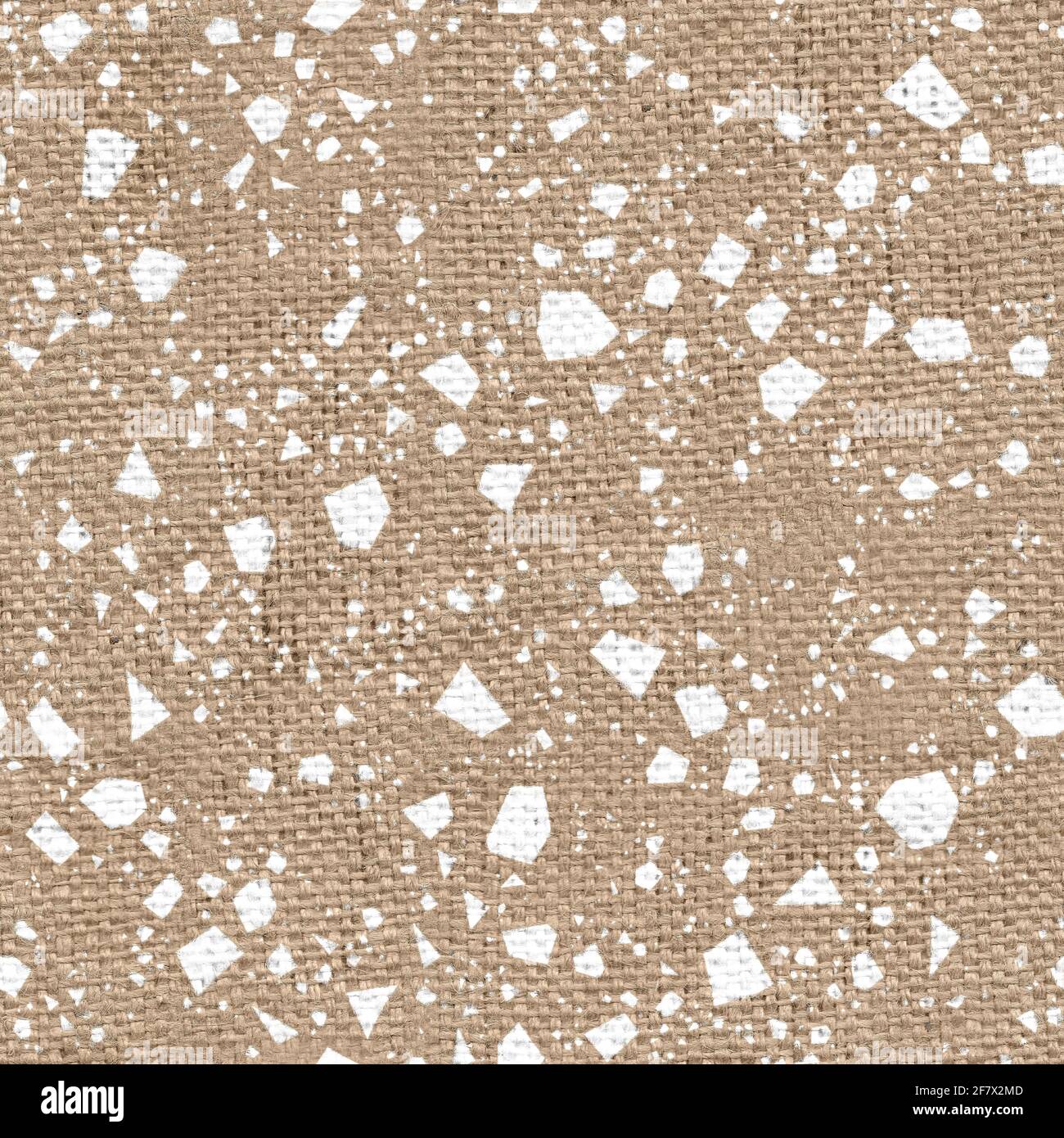 Seamless burlap with white paint pattern overlay Stock Photo - Alamy