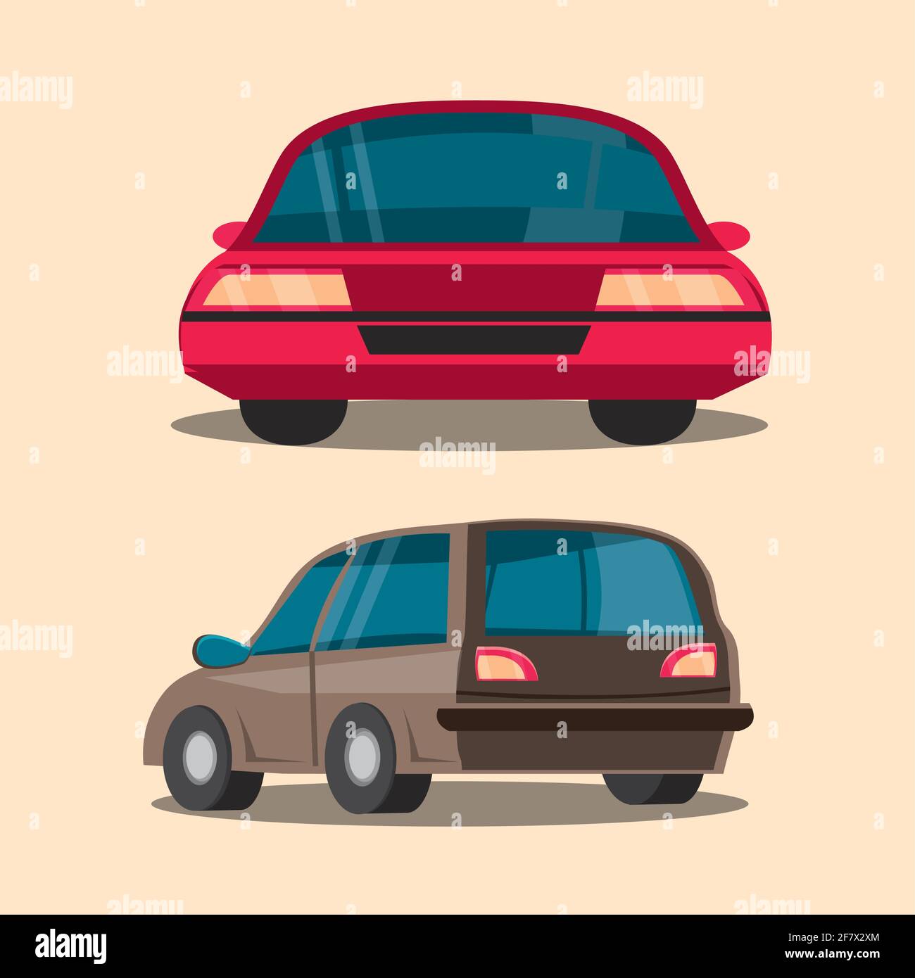 Back of cars Stock Vector Images - Alamy
