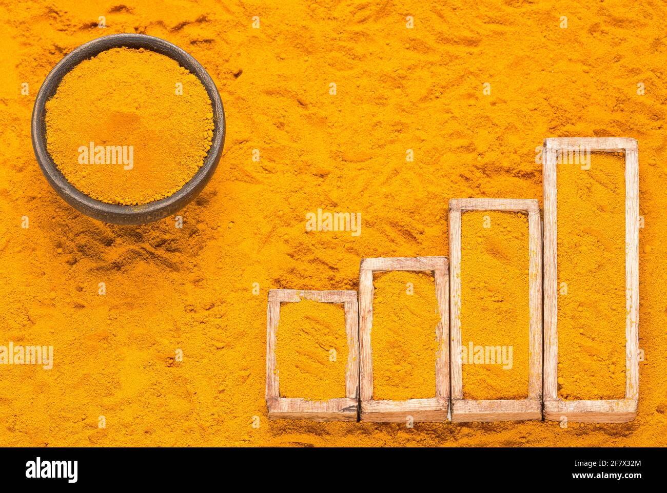 Turmeric powder - Graph of sales and consumption statistics. Curcuma ...