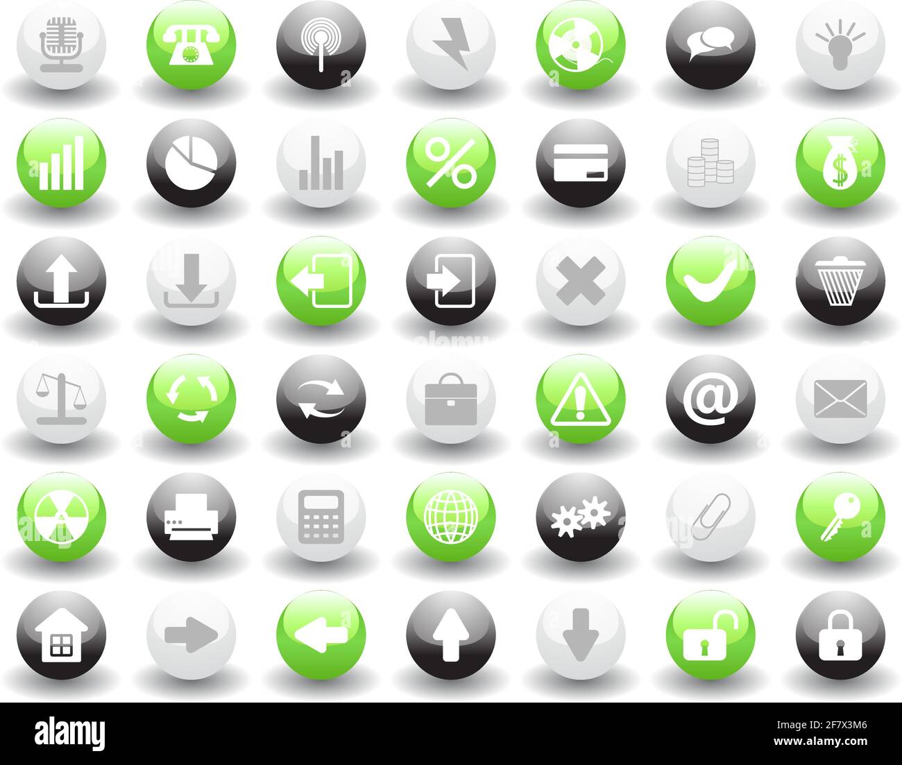 Collection of different icons for using in web design Stock Vector ...