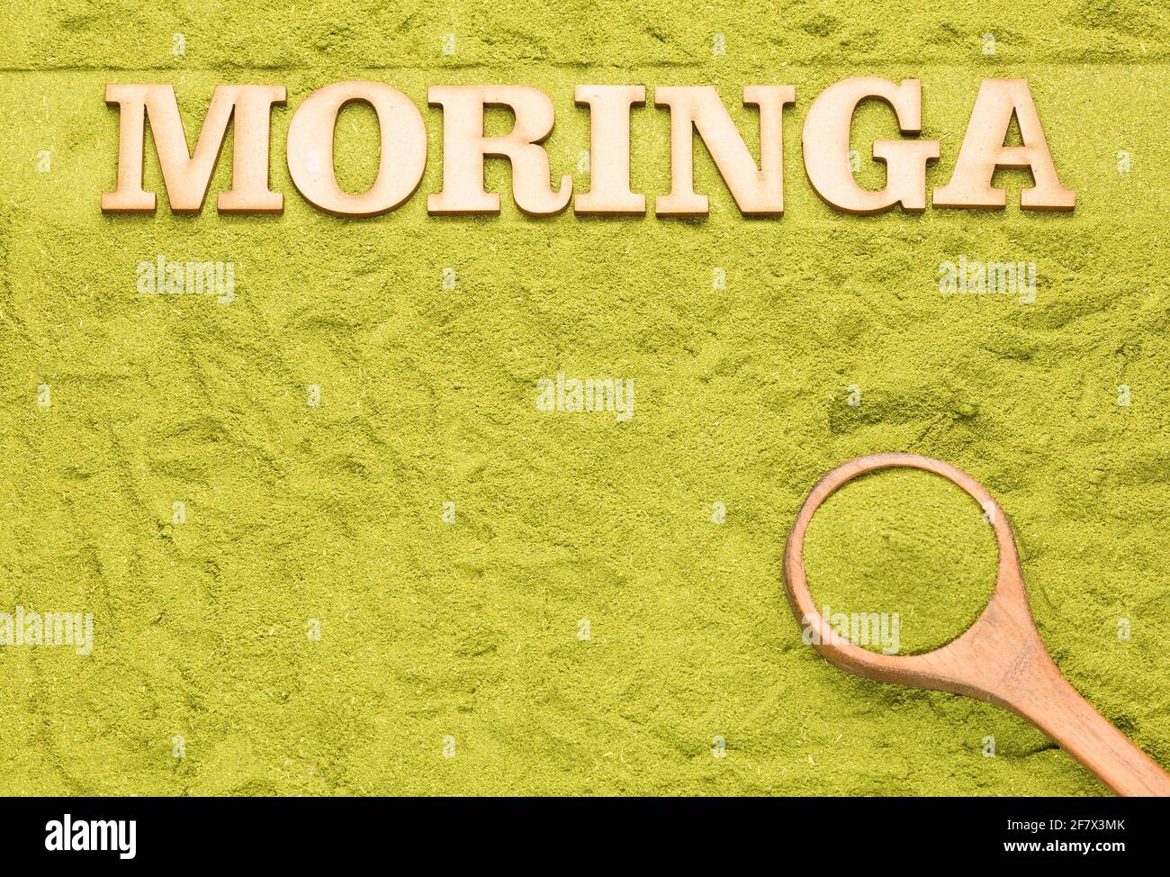 Moringa powder - Moringa oleifera. Top view Stock Photo - Alamy