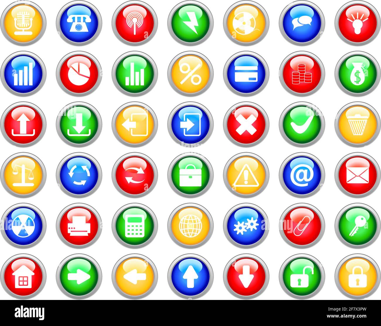 Collection of different icons for using in web design Stock Vector ...