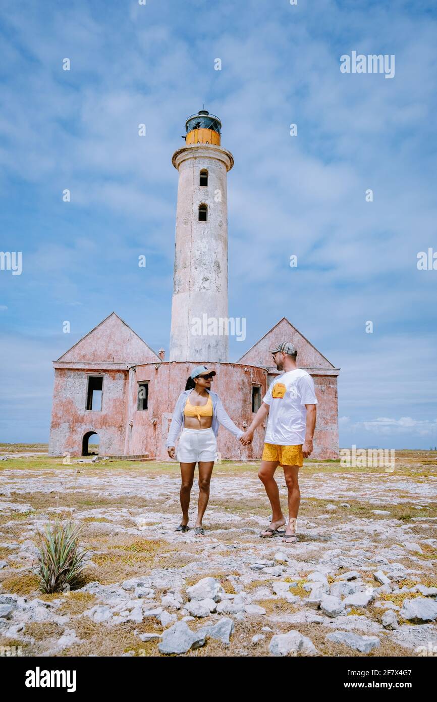 Island of Klein Curacao in the Caribbean near the Island Curacao with ...
